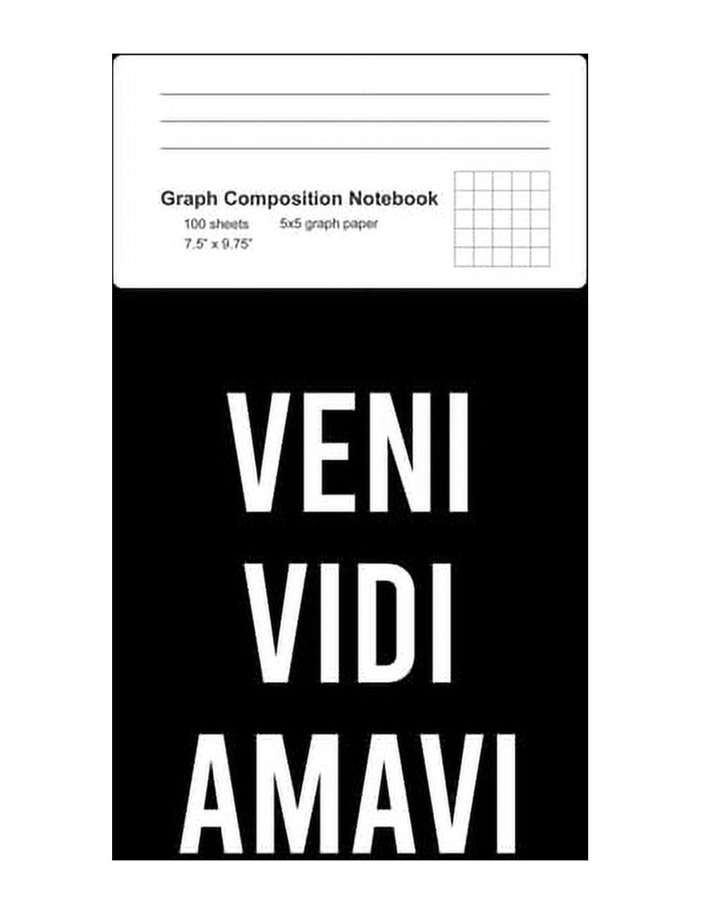 Graph Composition Notebook: Math, Physics, Science Exercise Book - Veni ...