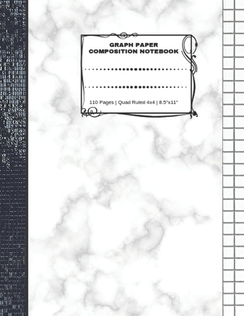 Graph Paper Composition Notebook 110 Pages Quad Ruled 4x4 8 5 X
