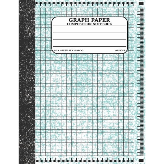 Bottota Graph Paper Composition Notebook, 8.5 x 11 in, 100 pages ...