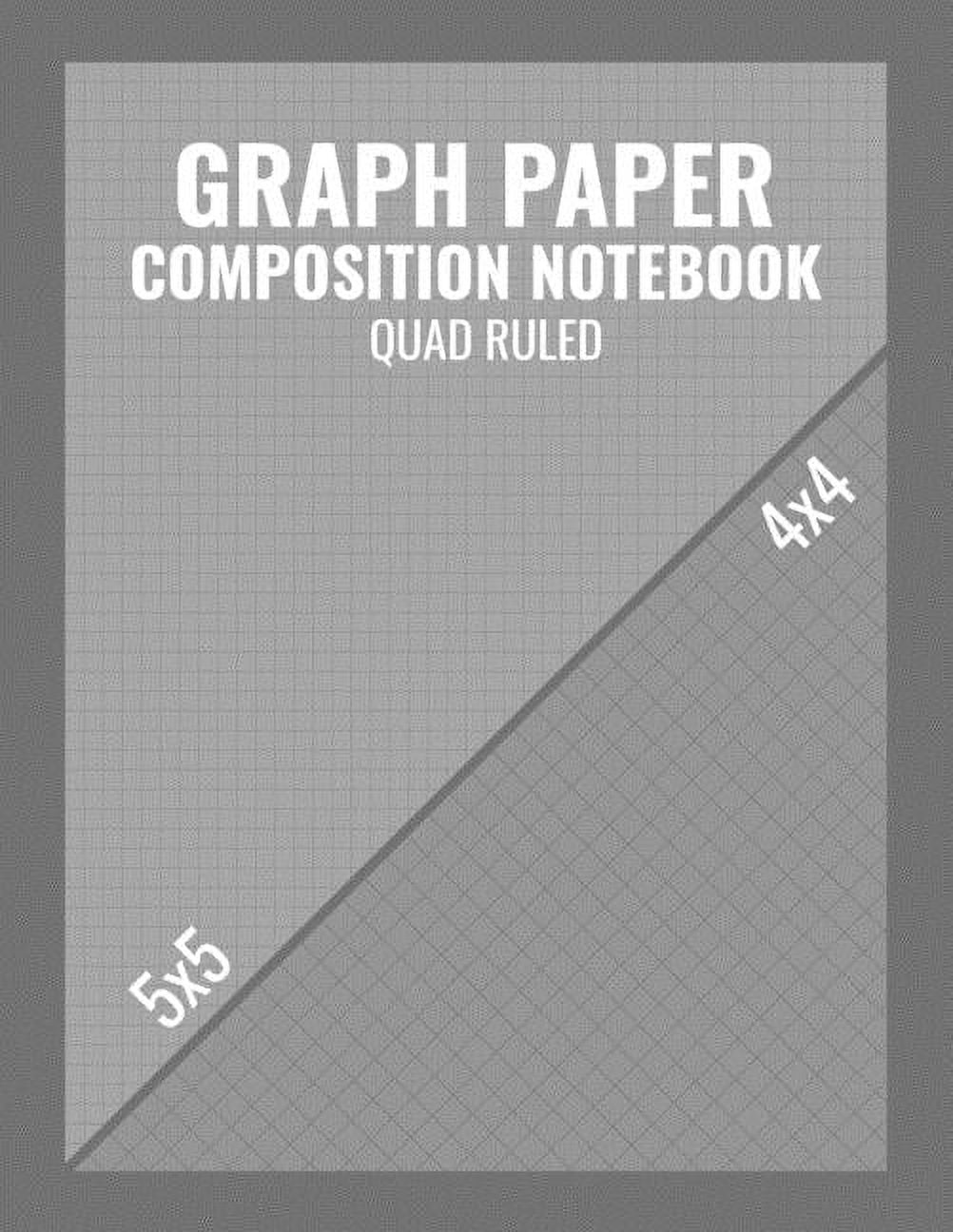 Graph Paper Composition Notebook Quad Ruled Graphing Coordinate Grid