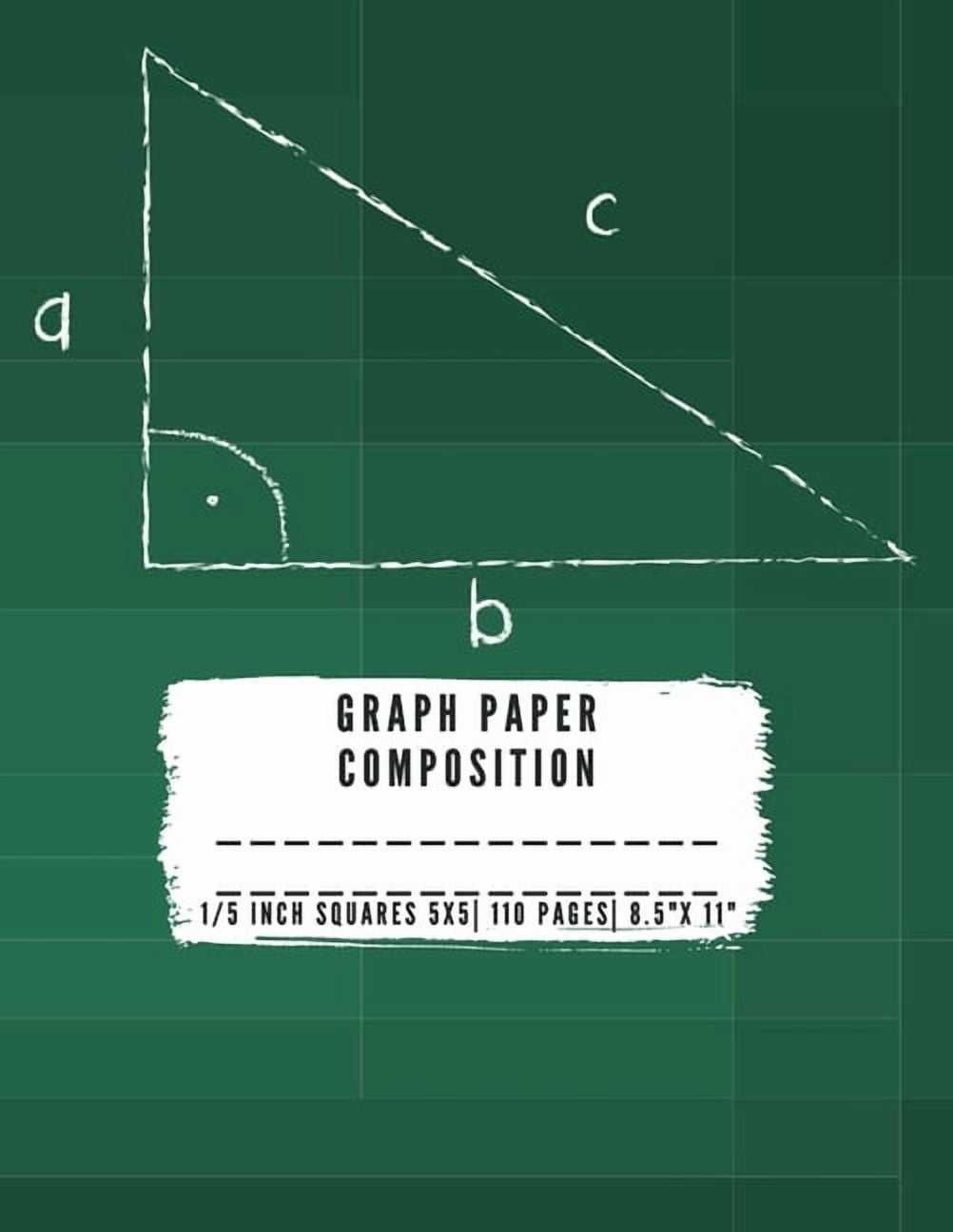 Graph Paper Composition: QUAD RULED 5x5, 0.20 inch size, 1/5 inch Grid ...