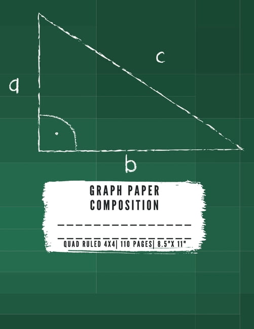 Graph Paper Composition : QUAD RULLED 4X4, Grid paper notebook 110 ...