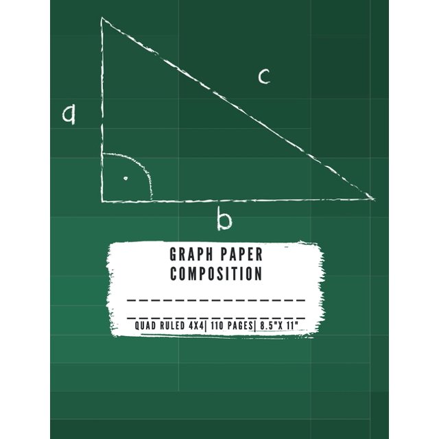 Graph Paper Composition : QUAD RULLED 4X4, Grid paper notebook 110 ...