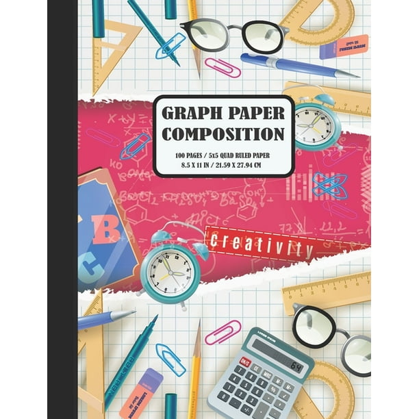 Graph Paper Composition Quad Ruled 5 Squares Per Inch Math And
