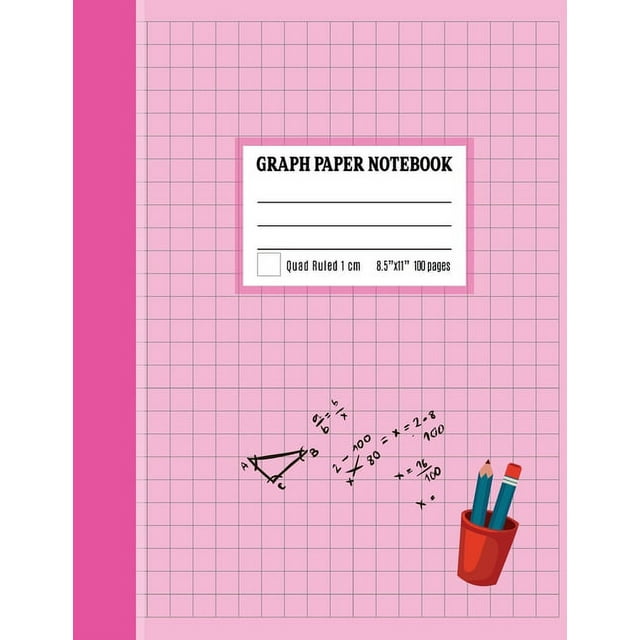 Graph Paper Notebook 1 Cm Coordinate Paper Squared Graphing