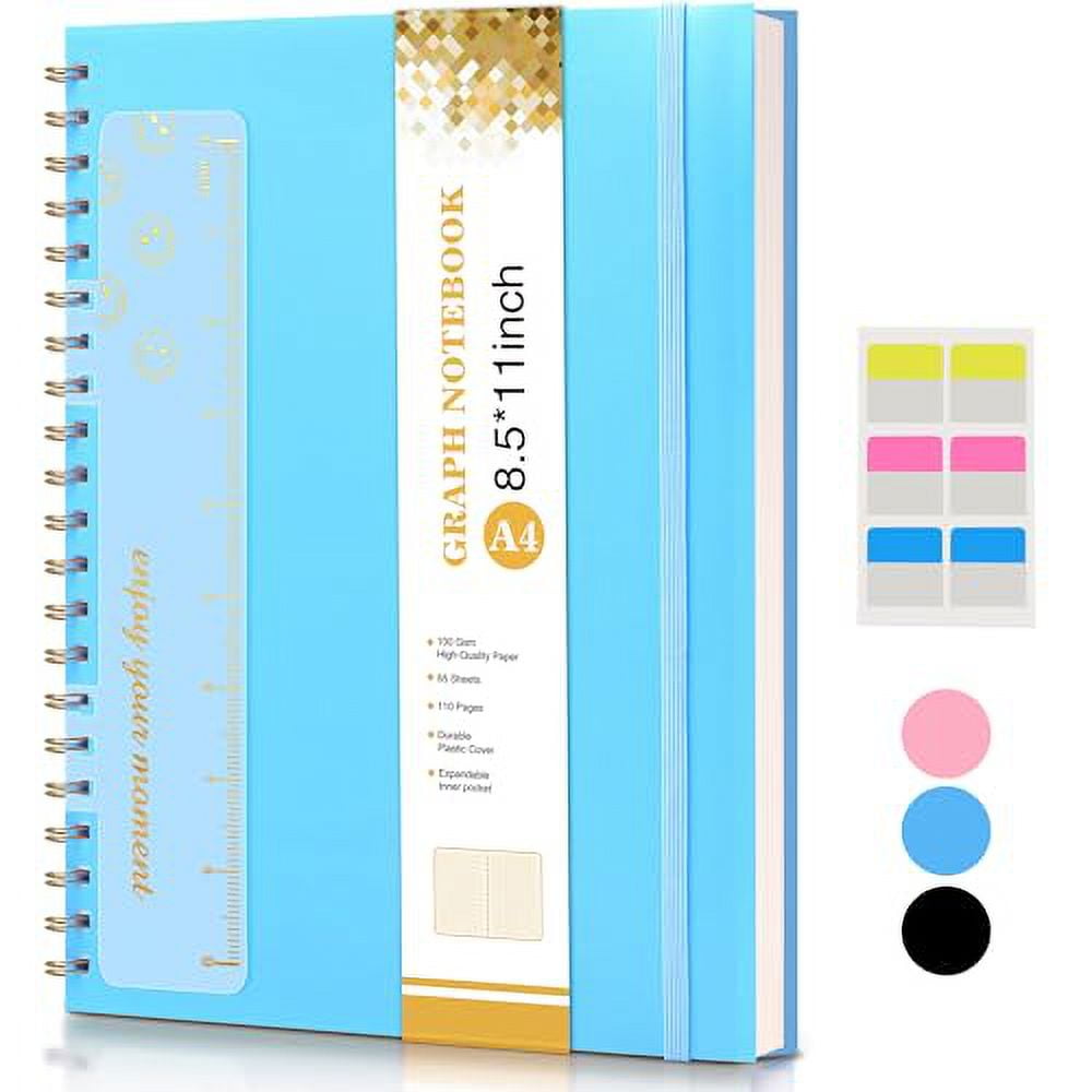 Graph Paper Notebook, Spiral Notebook Journal 8.5â€ x 11â€, A4 Large ...