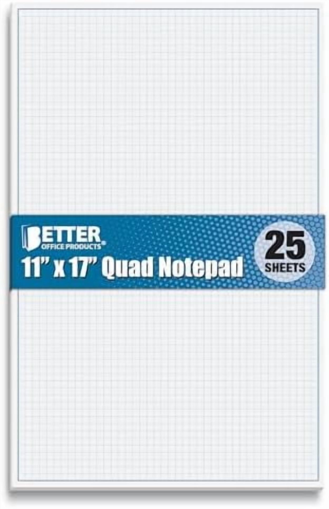 Graph Paper Pad, 17" x 11", 25 Sheets, Blue Line Border, Blueprint ...