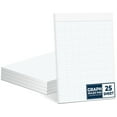 Graph Paper Pad 8.5 x 11, 3 Pack, 4x4 Graph Ruled, Grid Paper Pad ...
