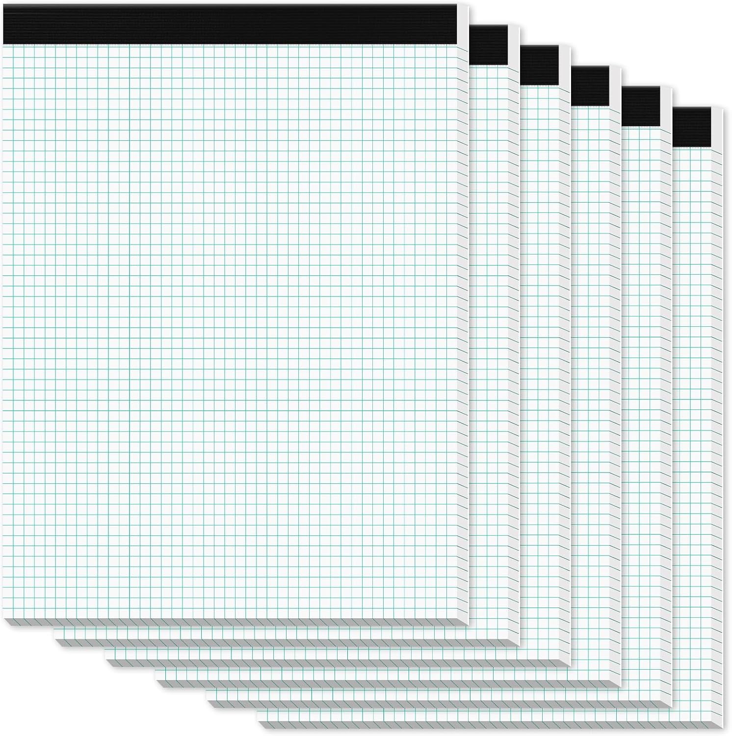Graph Paper Pad 8.5 x 11, 6 Pack, 5x5 Graph Ruled, White 70 GSM Graft ...
