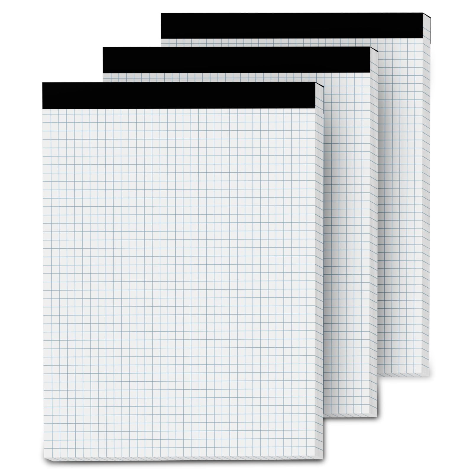 Graph Paper Pads 8.5 x 11, 4x4 Quad Ruled, 3 Pack Grid Paper Pad, 30 ...