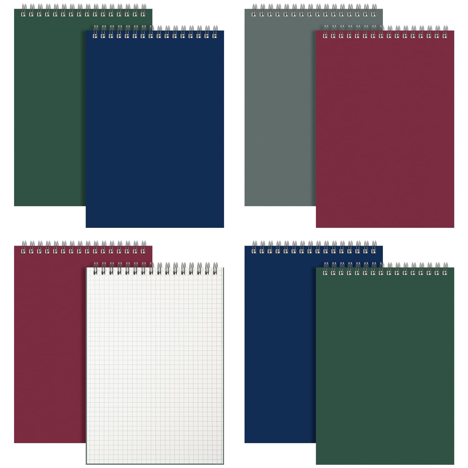 Graph Paper Spiral Notepad A5 Top Wirebound Notepad Grid Notebook Steno ...