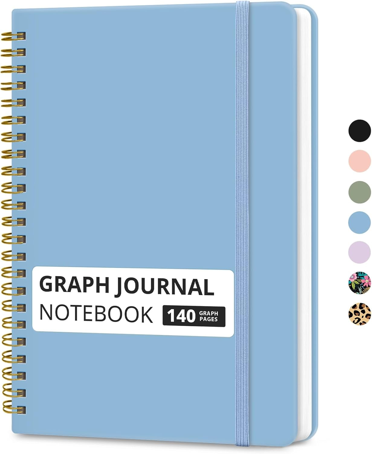 Graph Spiral Journal Notebook for Women & Men, 140 Pages, Graph Paper ...