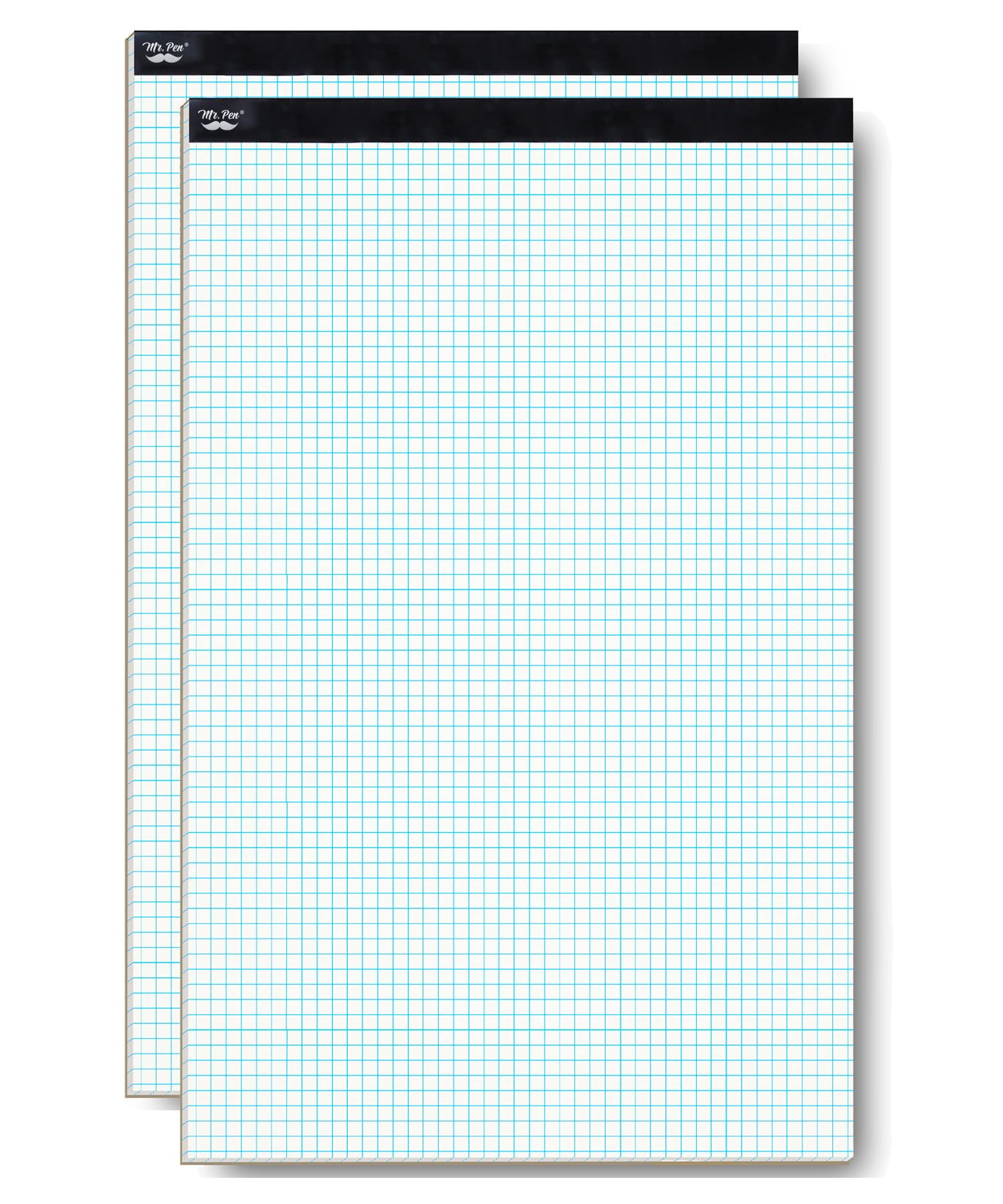 Graph paper pad, 2 pack of 22 sheets, 17x11 inches, 4x4 grid, 4 squares ...