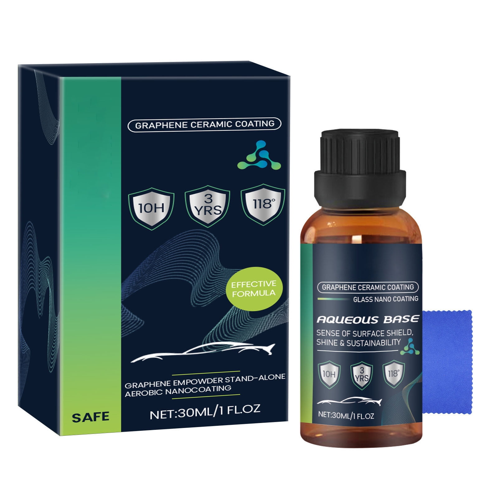 Graphene Car Ceramic Coating, 30ML Auto Paint Sealant with Hydrophobic ...