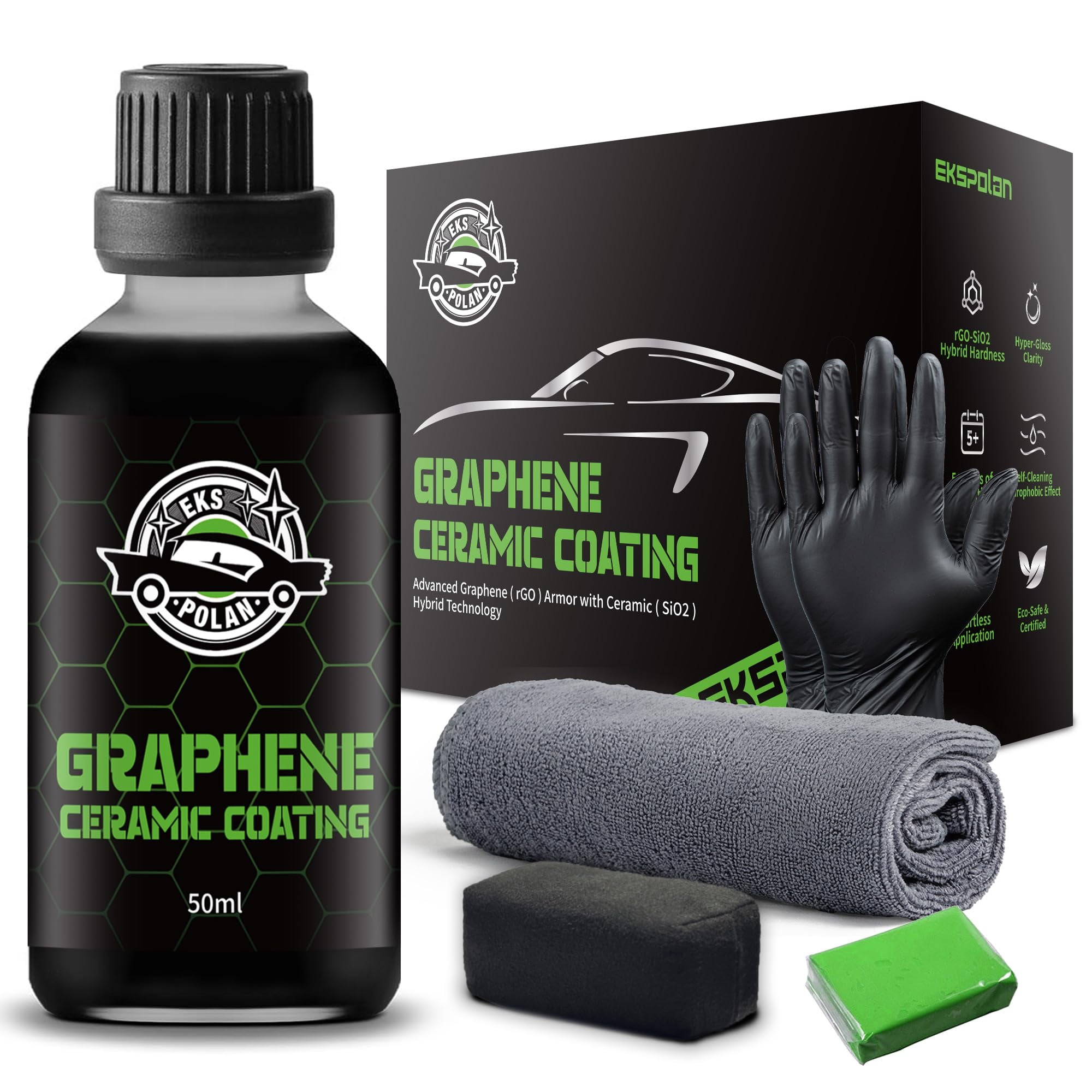 Graphene Ceramic Coating for Cars (50ML), 10H Ceramic Car Graphene ...