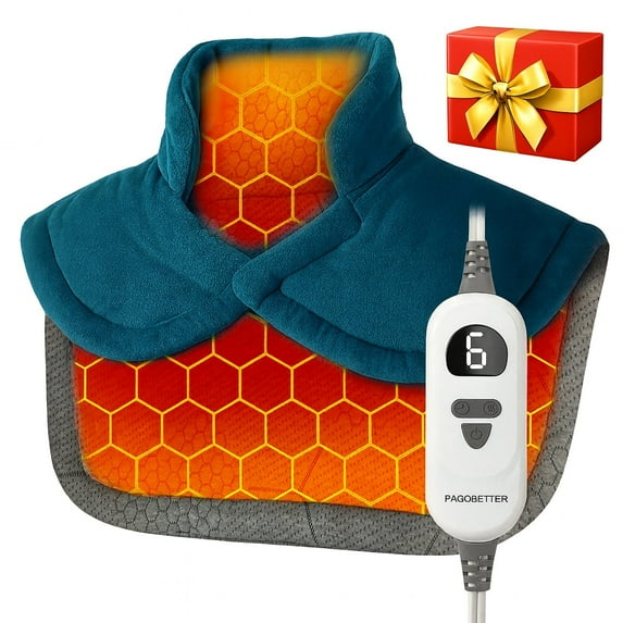 Graphene-Infused Electric Shawl, Weighted back heating blanket3X Deeper ...