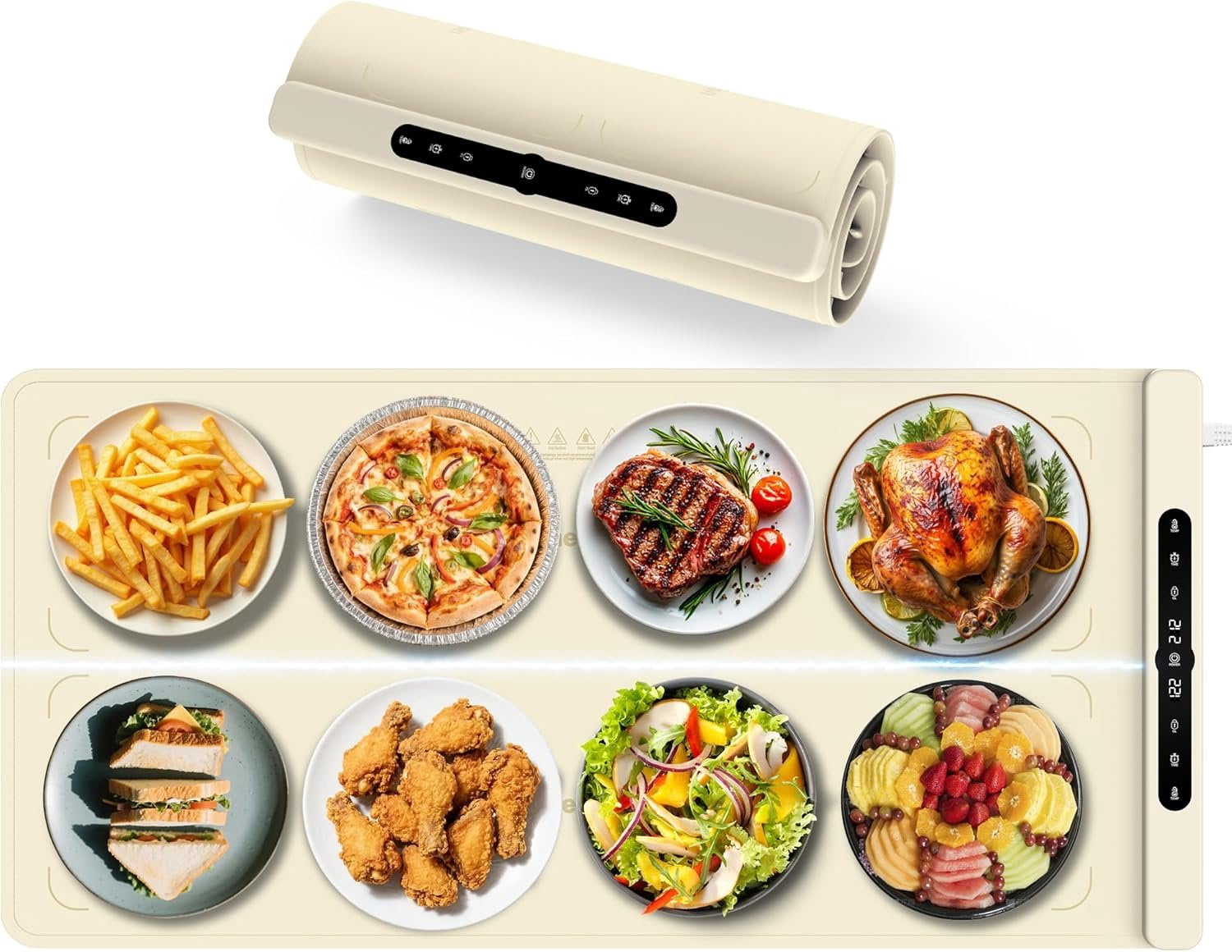 Graphene Warming Mat for with Dual Zone Control | XXL 36"x17" Electric ...