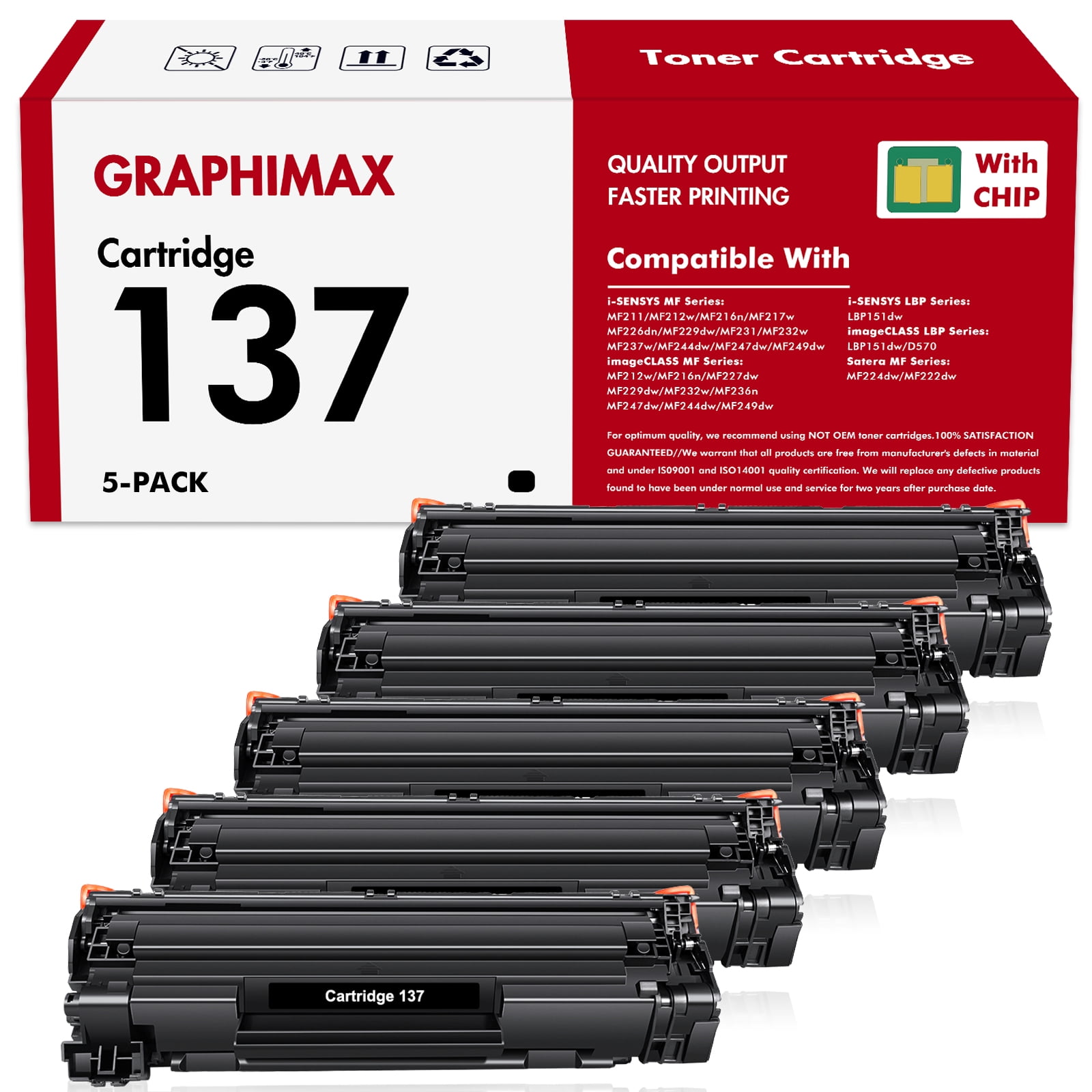 GraphiMax 137 Toner Cartridges for Canon 137 CRG137 for Canon ...
