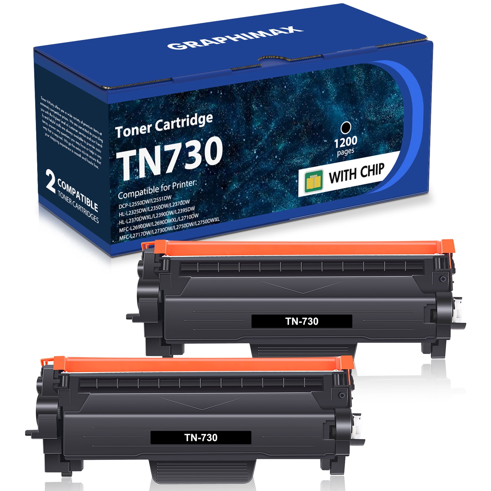 GraphiMax TN730 Toner Cartridge Compatible for Brother TN730 TN-730 ...