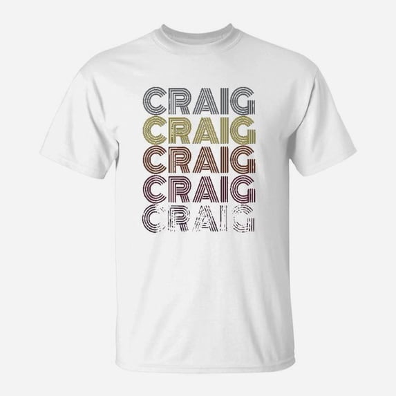 Graphic 365 First Name Craig Retro Pattern Style TShirt - Walmart.com