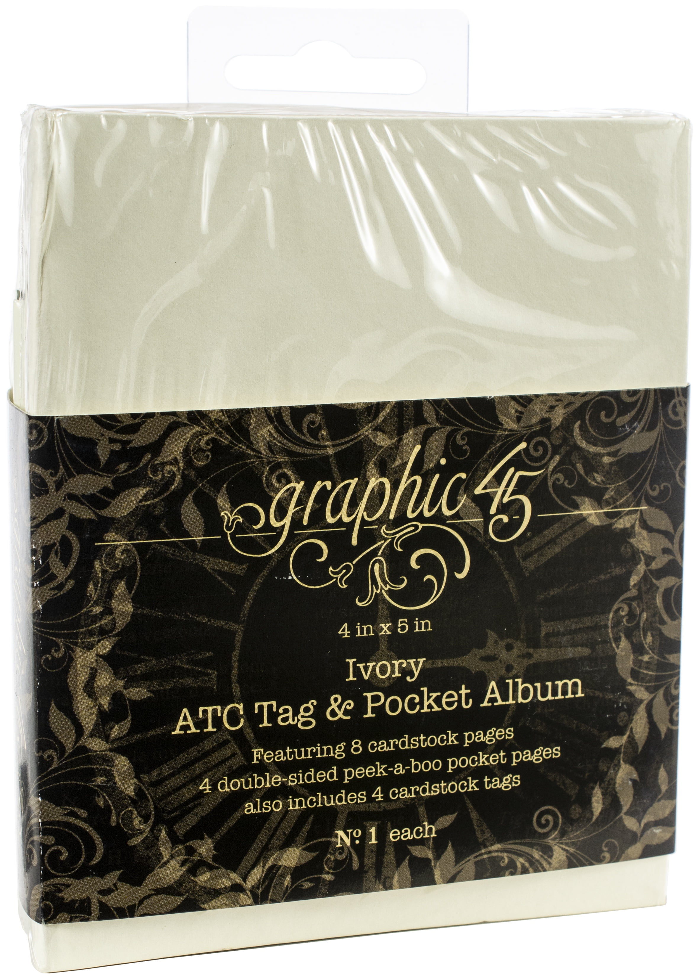 Graphic 45 Staples ATC Tag & Pocket Album 4"X5"-Ivory Rectangle ...