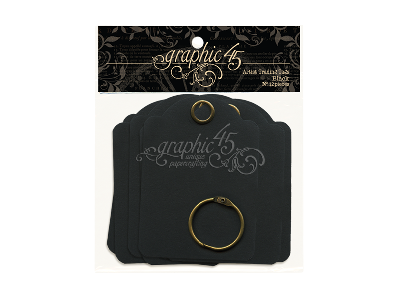 Graphic 45 Staples Artist Trading Tag Album 3.5"X2.5"-Black - Walmart.com