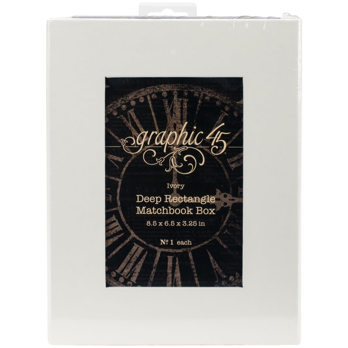 Graphic 45 Staples Deep Matchbook Box 8.5"X6.25"X3"-Ivory - Walmart.com