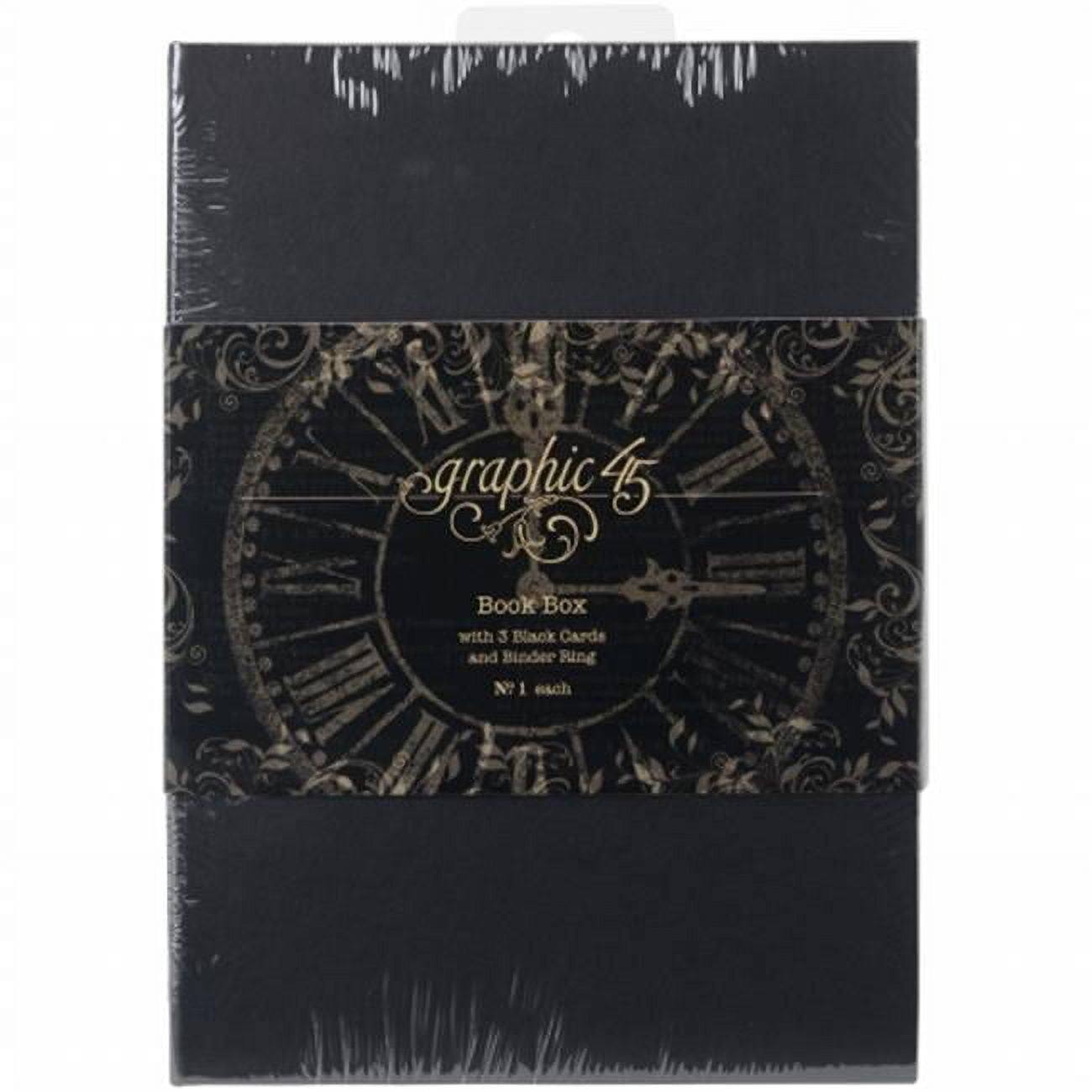 Graphic 45 Staples Tag Album Book Box -Black 4.625"X6.625", Pk 2 ...