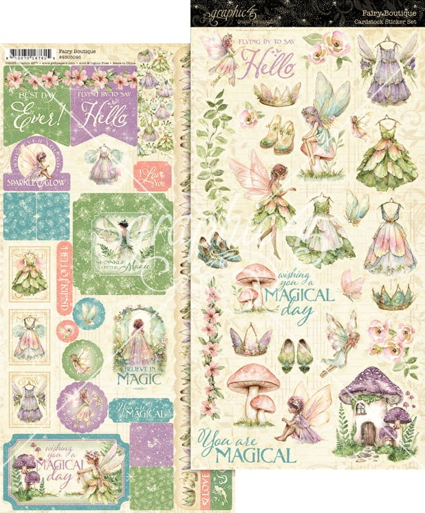 Graphic 45 Sticker Set-Fairy Boutique - Walmart.com