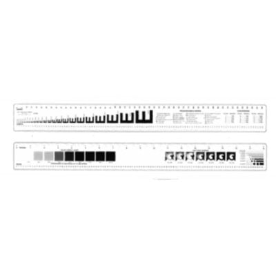 Graphic Arts Ruler 2" x 18" Plastic Laminated - Walmart.com