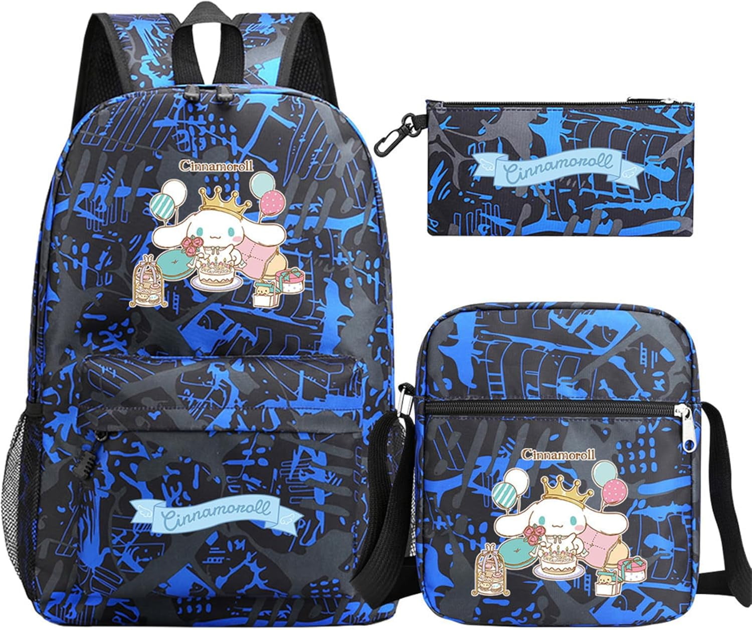 Graphic Backpack Bookbag-Lightweight Canvas Travel Knapsack with ...