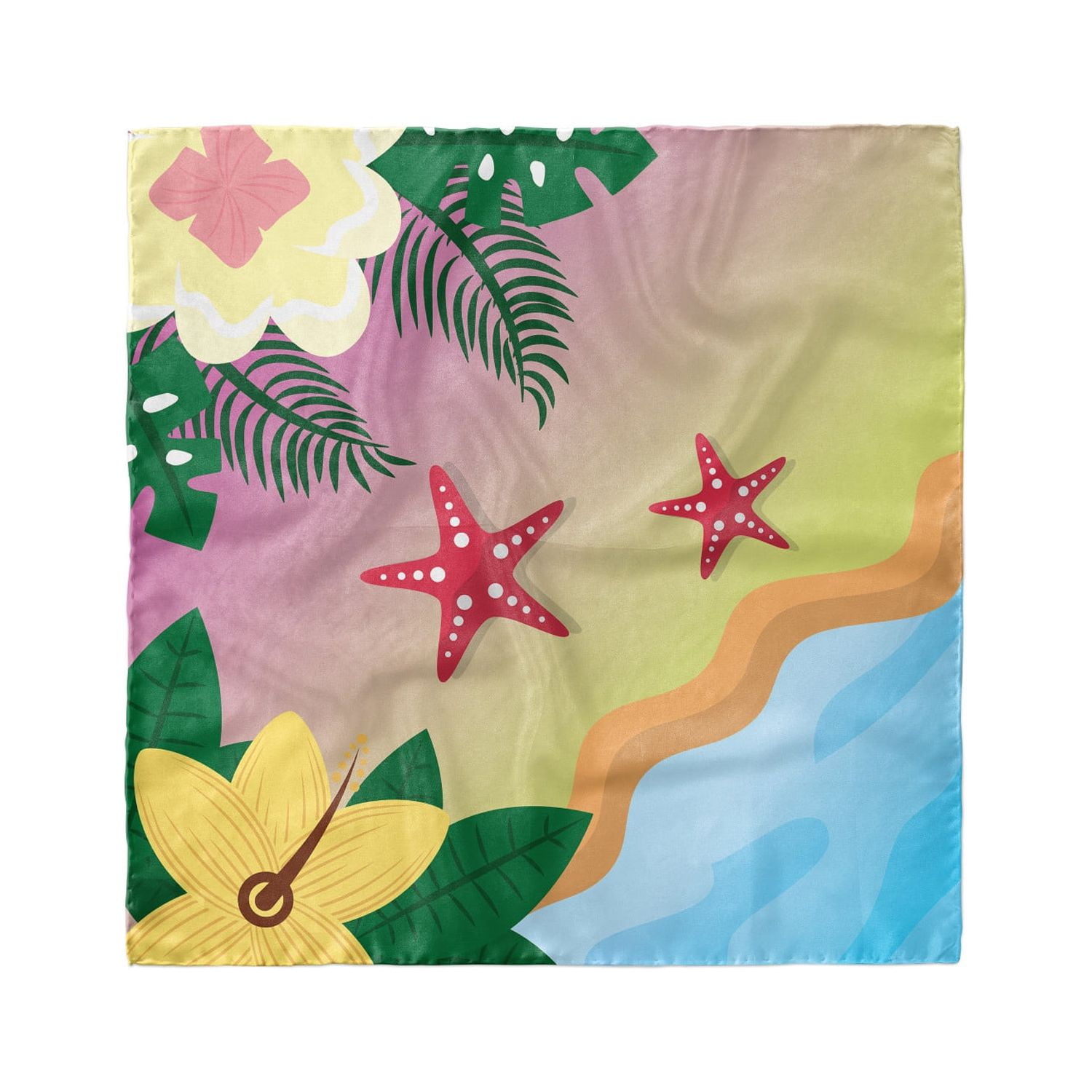 Graphic Beach Head Scarf, Lovey Tropic Nautical, Head Wrap, 3 Sizes, by ...