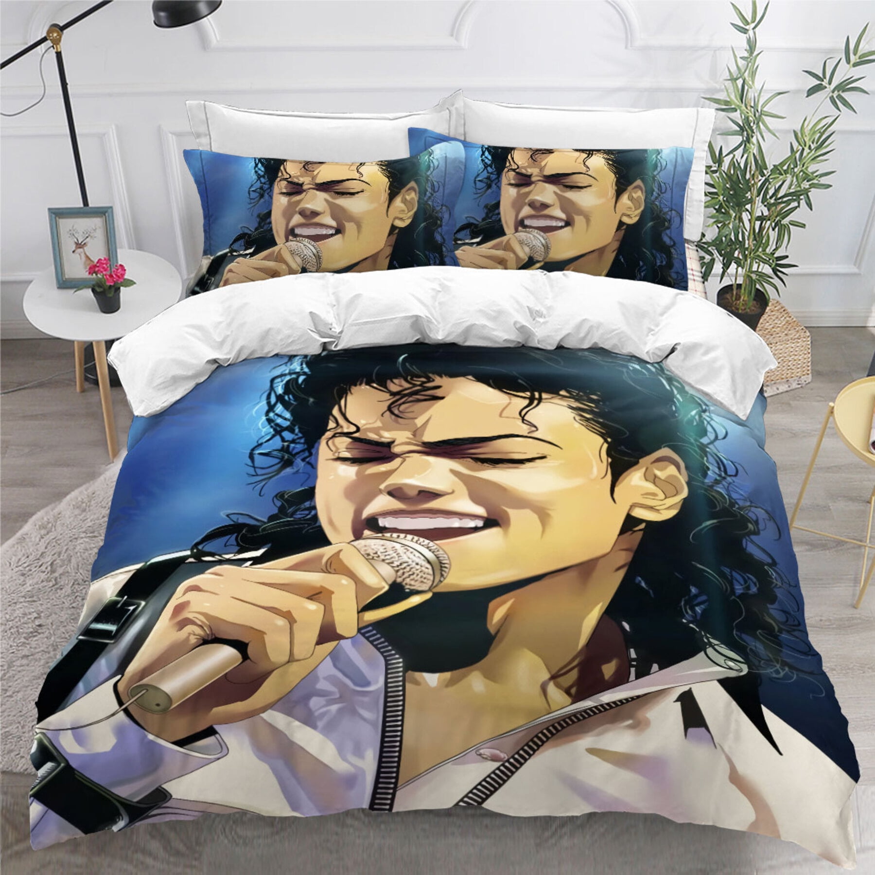 Graphic Bedding Set Bold Colors & Iconic Design for Fans - Full Queen ...