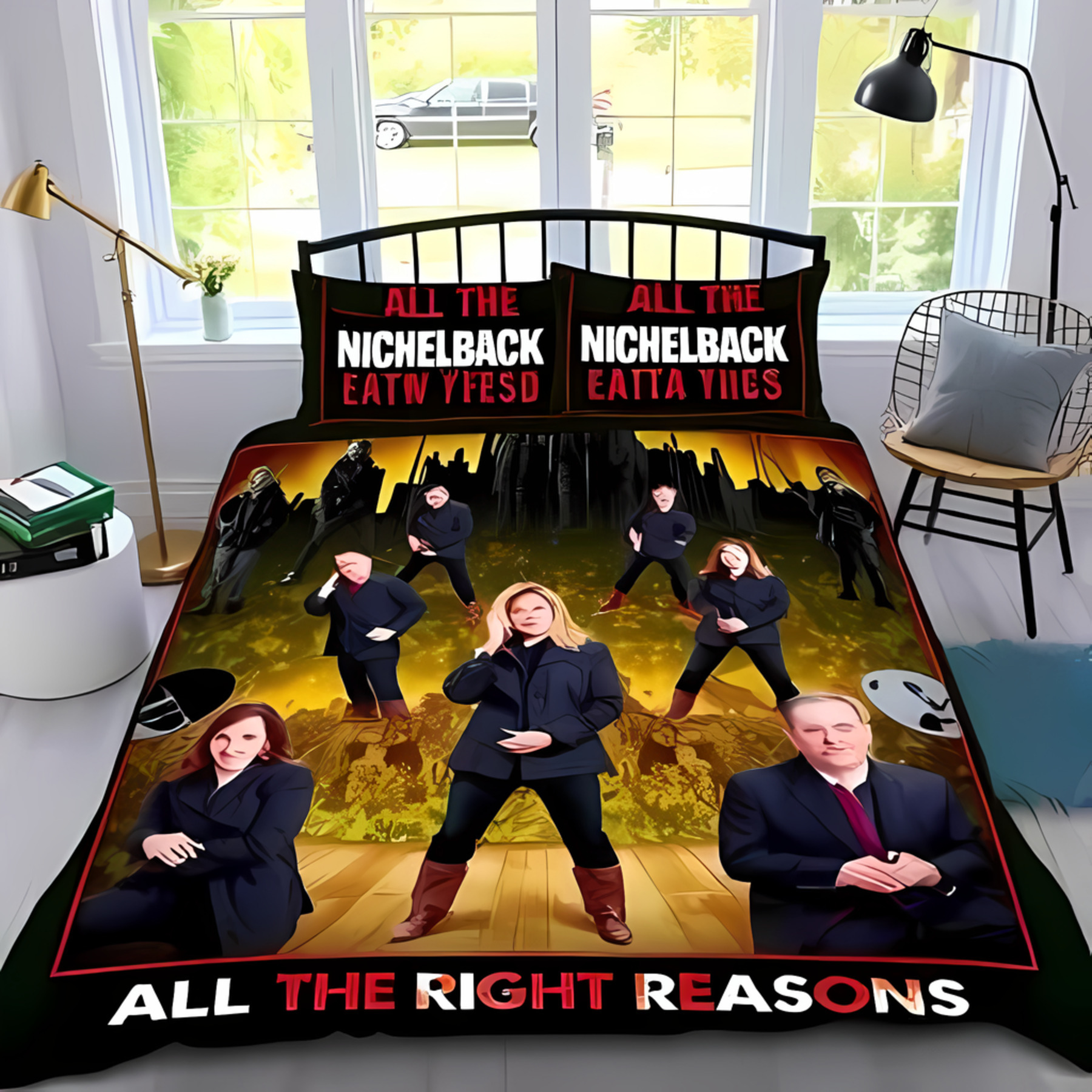 Graphic Bedding Set Vibrant Design with Band Members Perfect for Music ...