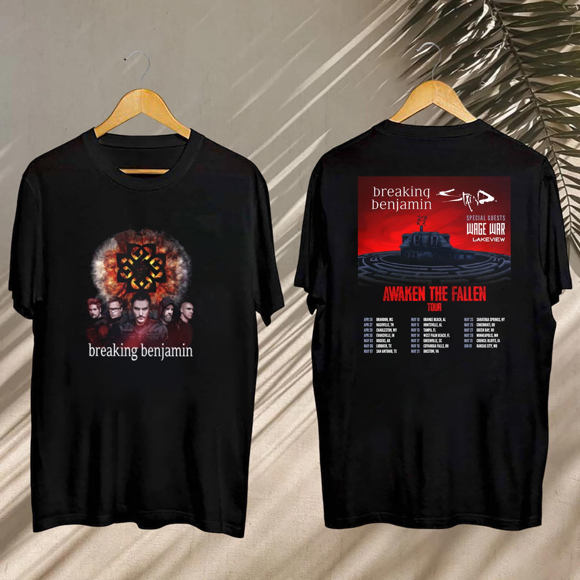 Graphic Breaking Benjamin Awaken The Fallen 2025 Tour Shirt, Breaking ...