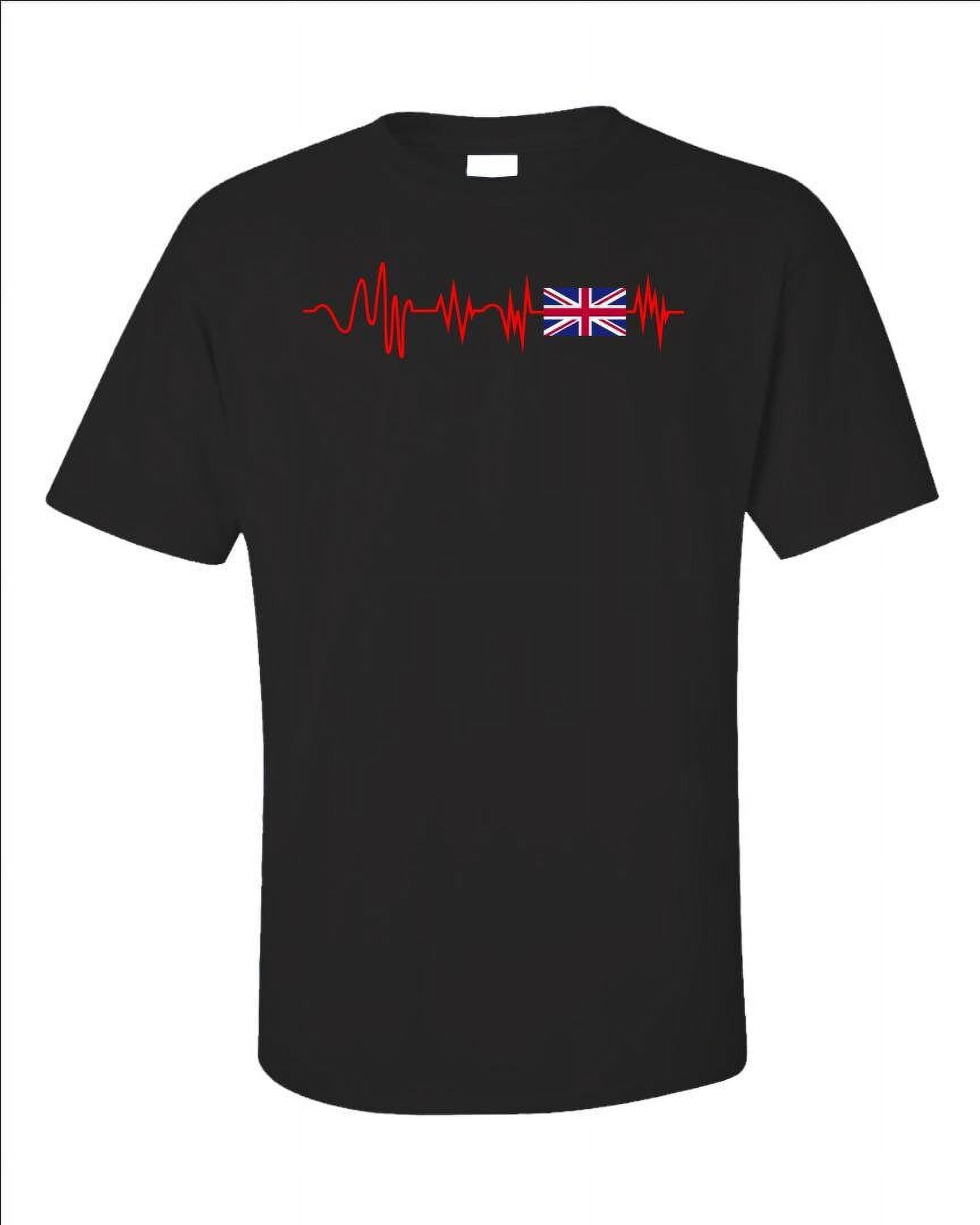 Graphic Britain Heartbeat Shirt, UK Flag Tee, Unique Gift for Him ...