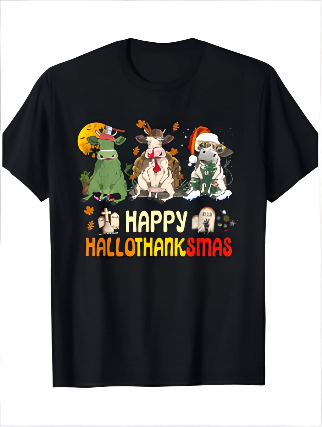 Graphic Cat Funny Animal Horror Movie Cute Cat Meow Meow Meow Meow T ...