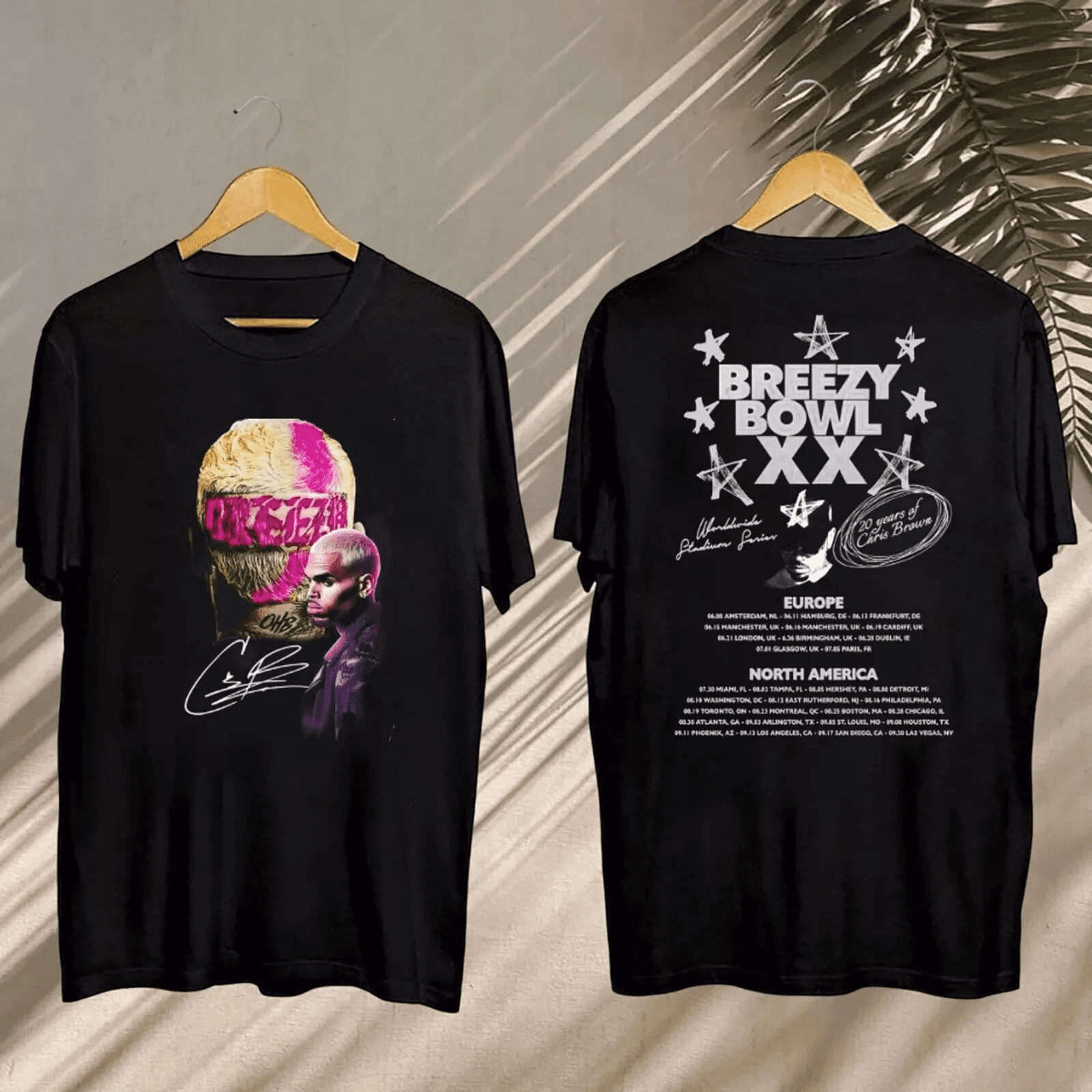 Graphic Chris Br.own Breezy Bowl XX Tour 2025 2 sided T Shirt,Album ...