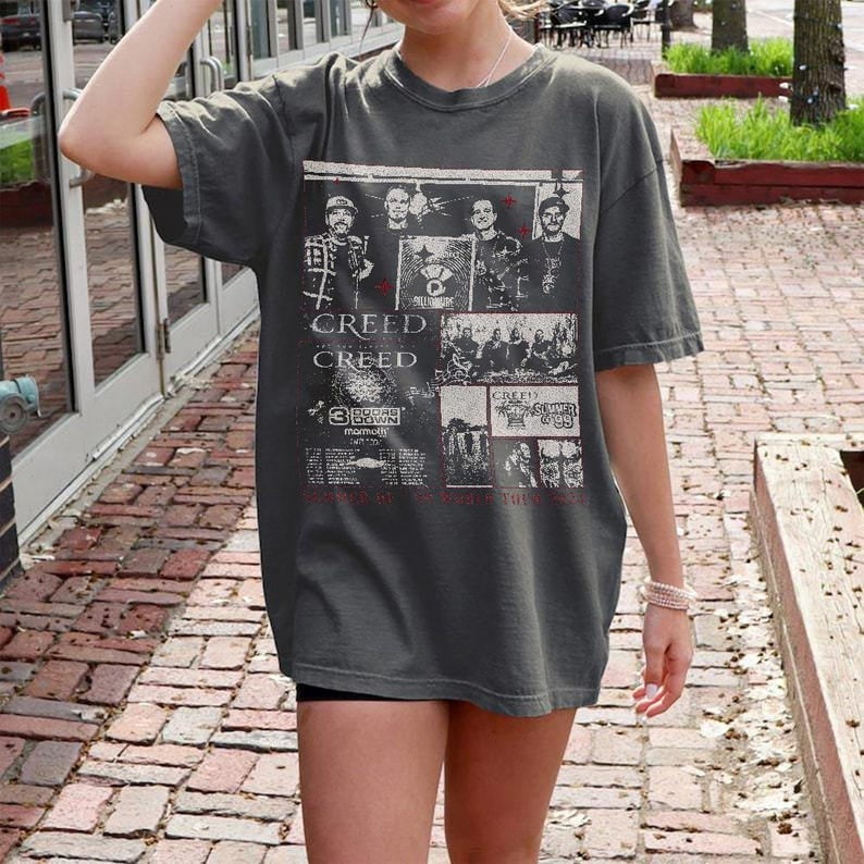 Graphic Creed Tour Merch Shirt Creed Band Rock Band Tour Tshirt Summer ...