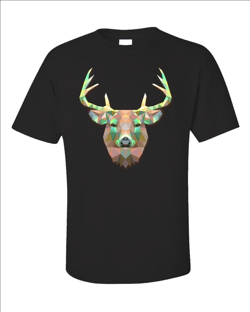 Graphic Deer Buck T-shirt, Wildlife Tee, Deer Hunting Shirt, Nature ...