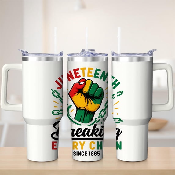 Graphic Design Stainless Steel Insulated Mug with Lid and Handle, 30oz ...