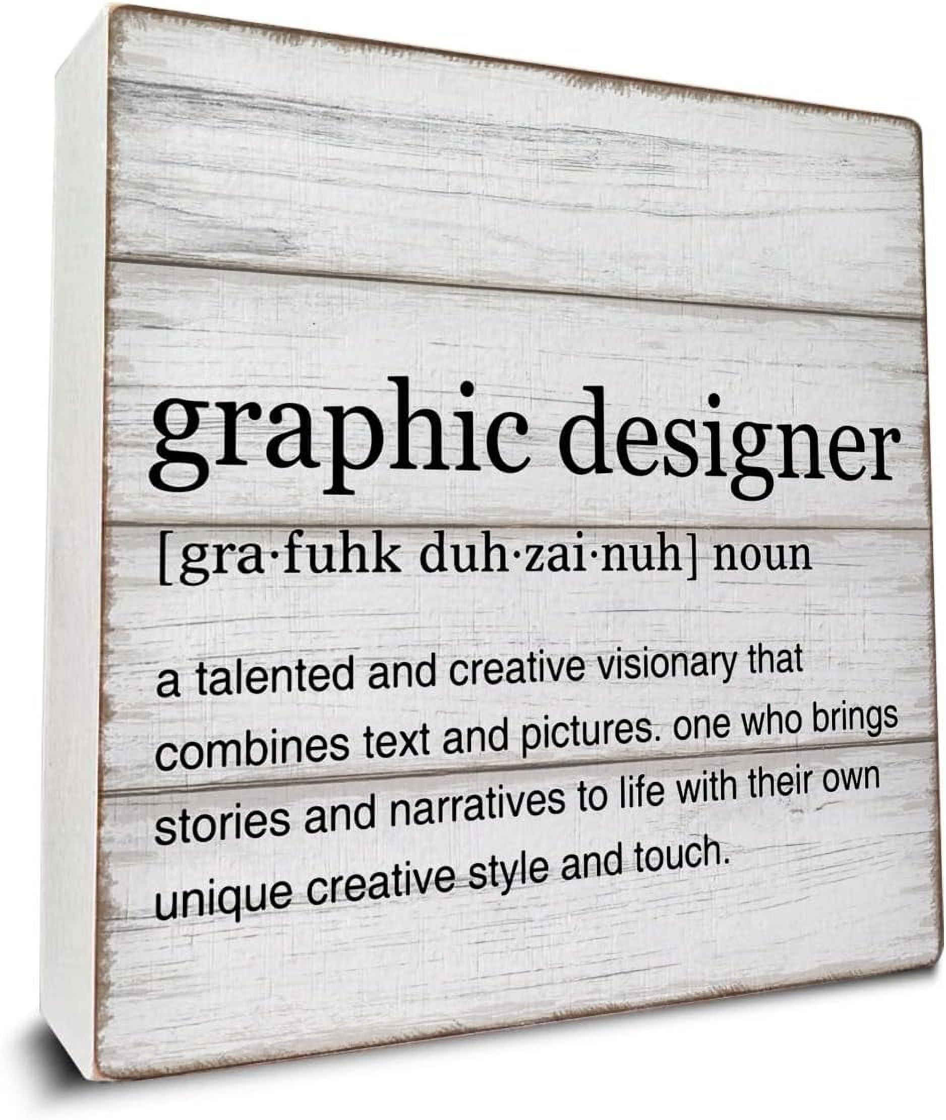 Graphic Designer Gifts Graphic Designer Definition Wooden Box Sign ...