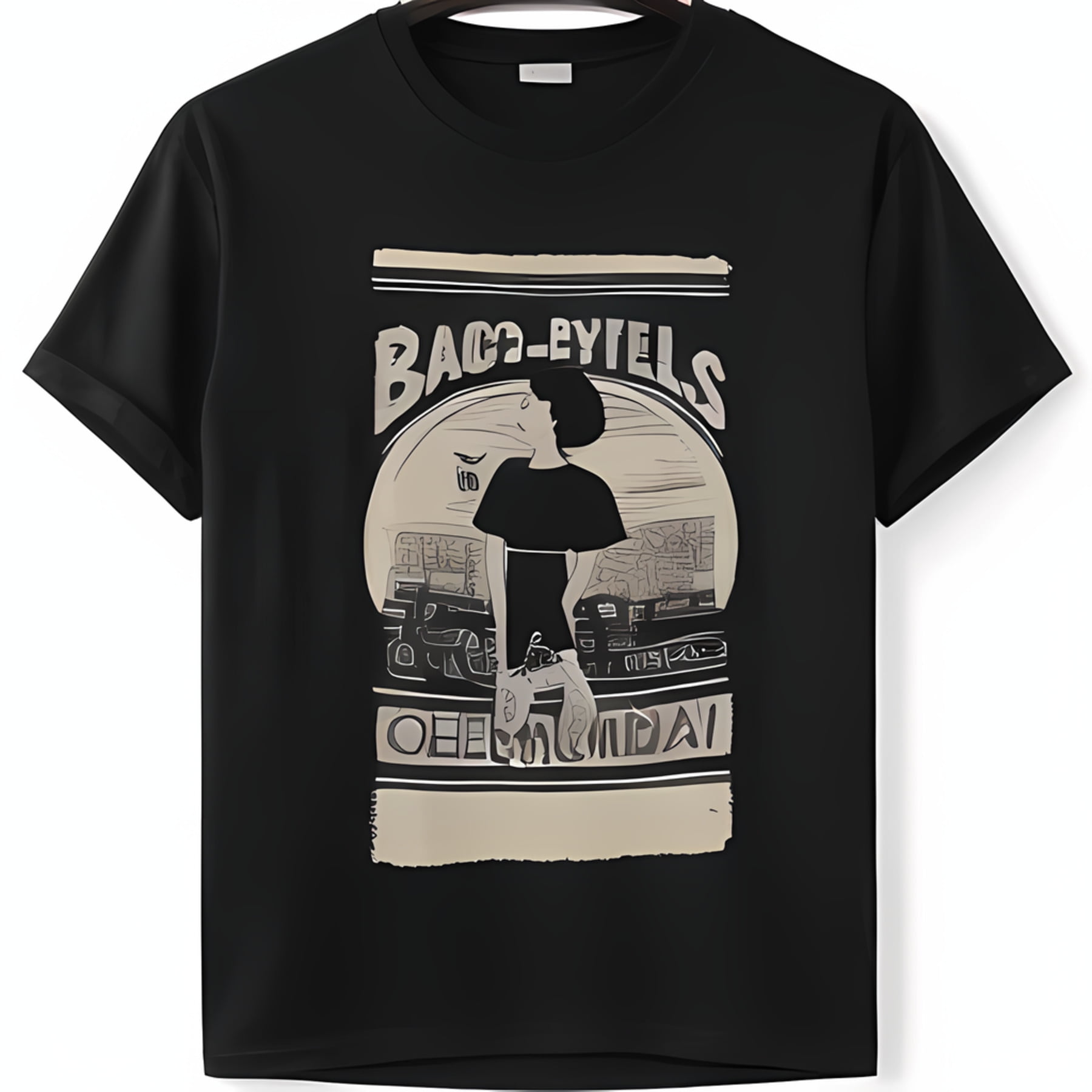 Graphic Designer Kawacy Black T-Shirt: Baggy Eyes & Coffee Design ...