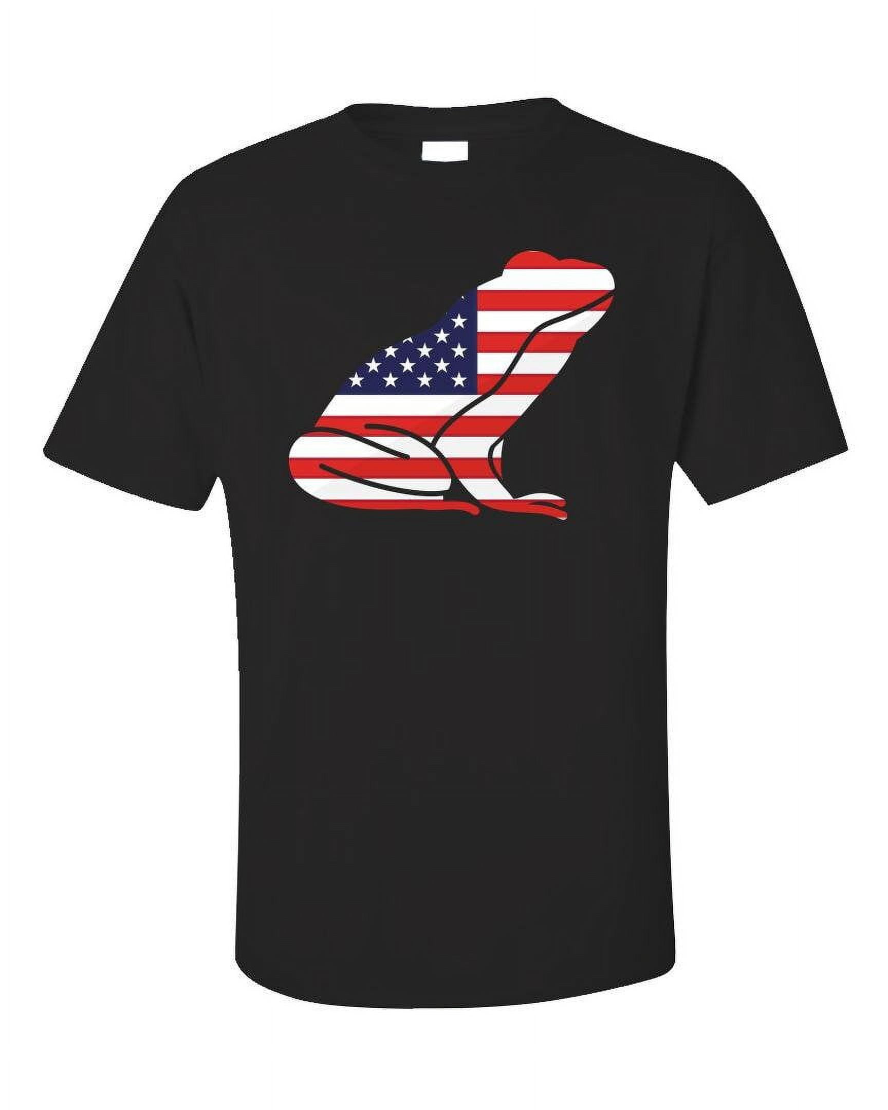 Graphic Frog American Flag Shirt, Patriotic Tee, Fourth of July T-shirt ...