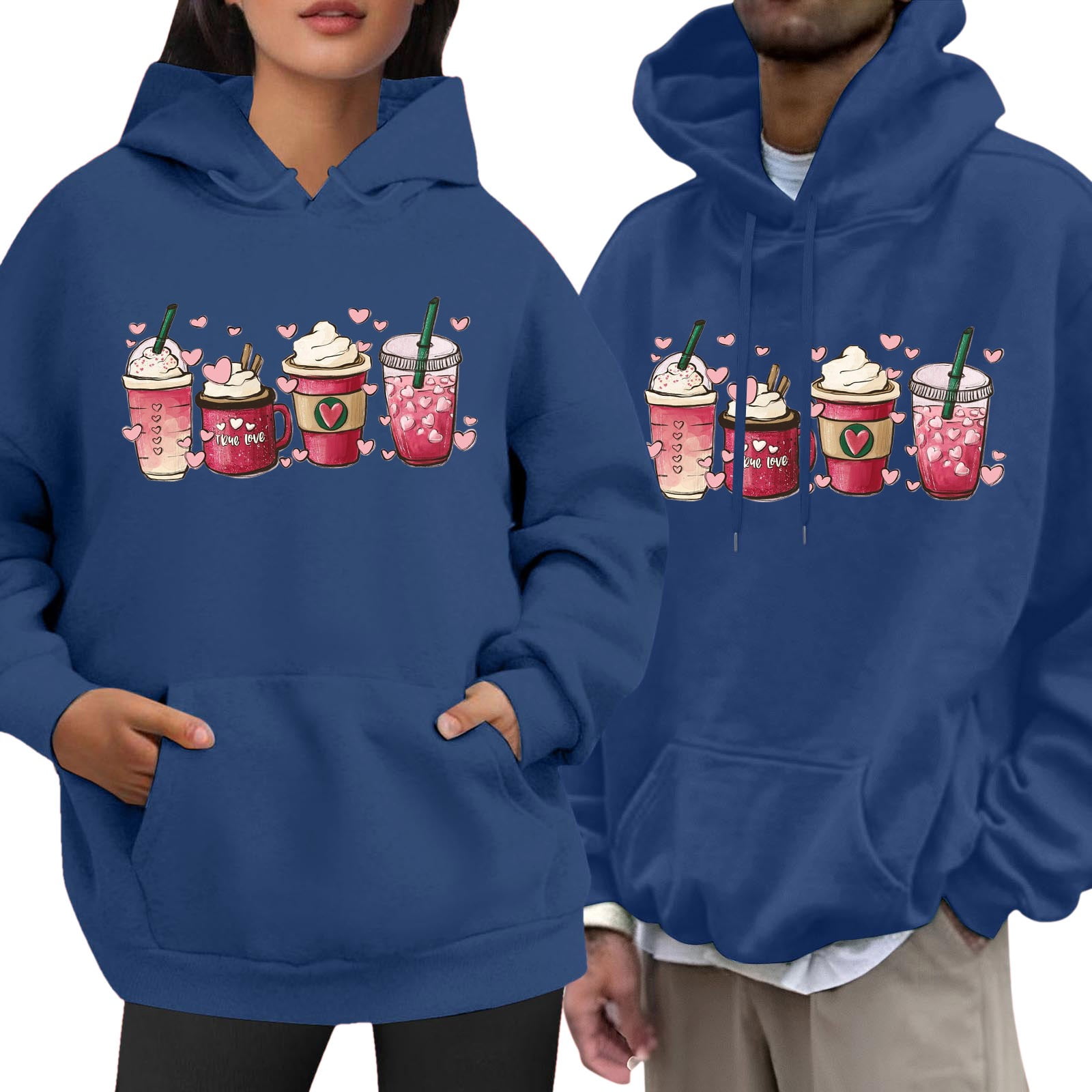 Graphic Hoodie Sweatshirt for Women Valentine's Day Cute Cartoon Print ...