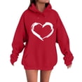 Graphic Hoodies for Women Cute Heart Sweatshirts Trendy Love Print Long ...