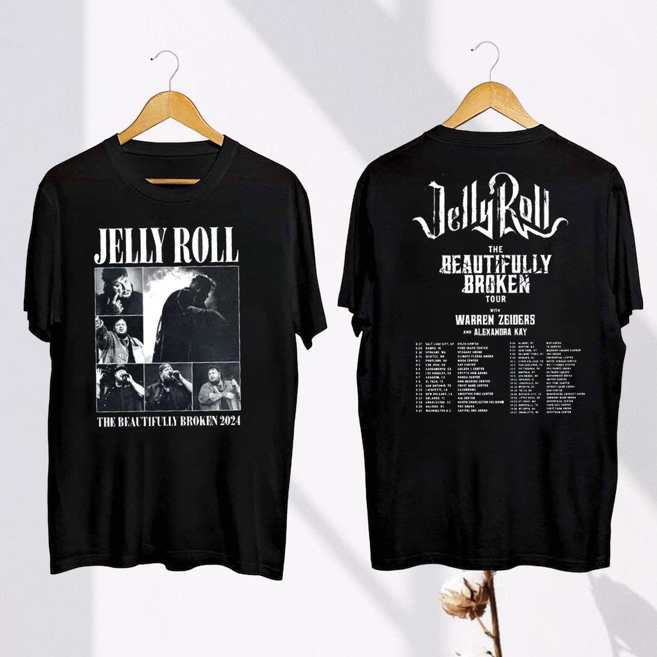 Graphic Jelly Roll Tour 2024 T-Shirt Jelly Roll Fan Gift Jelly Roll The Beauti - Walmart.com