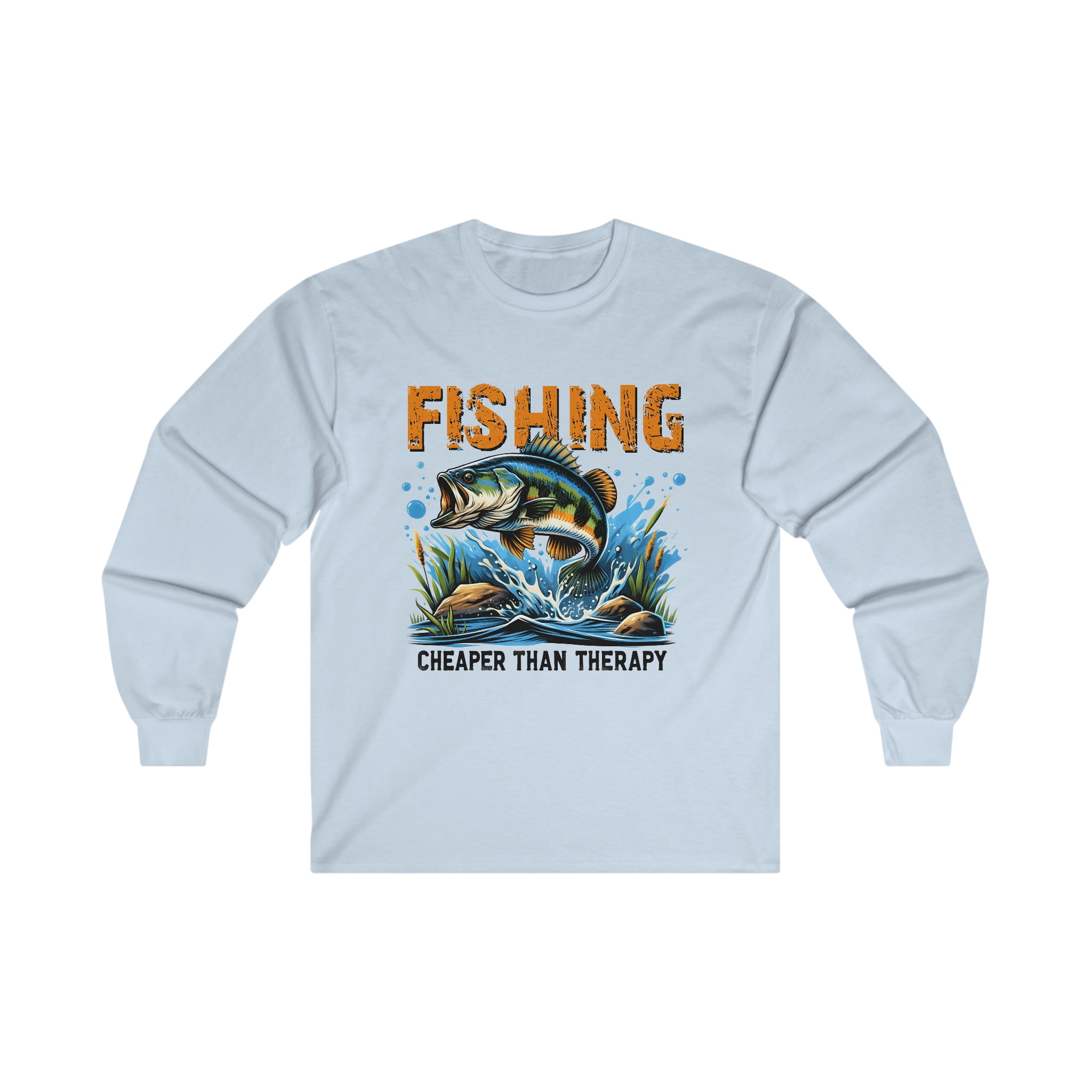 Graphic Long Sleeve Fishing Shirt, Angler Gift, Outdoor Lifestyle Tee ...