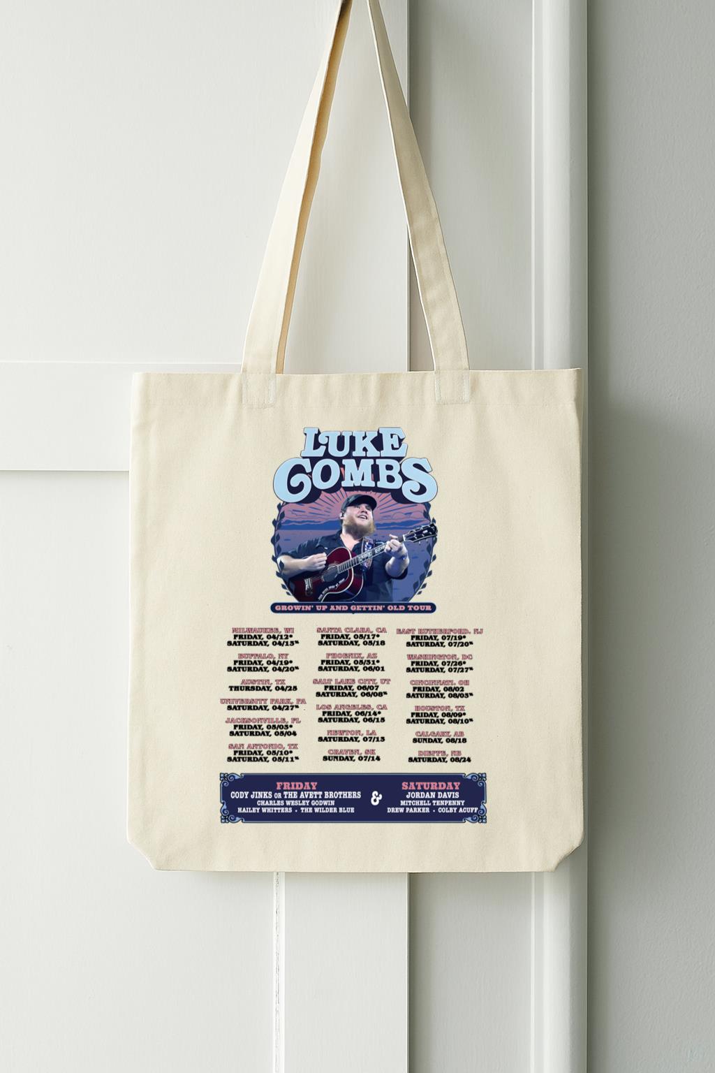 Graphic Luke Combs Bag, Luke Combs 2024 Tour Growing Up and Getting Old ...