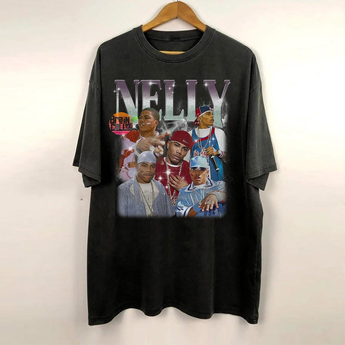 Graphic Nelly Rapper Vintage 90s Bootleg T-shirt,Black Color,Size 2XL ...
